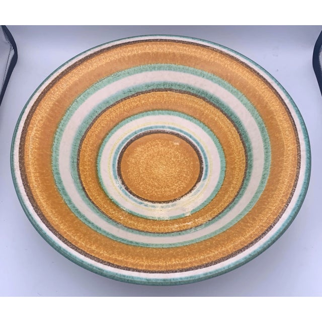 Large Mid-Century Modern Striped Alvino Bagni Italian Hand Painted ...