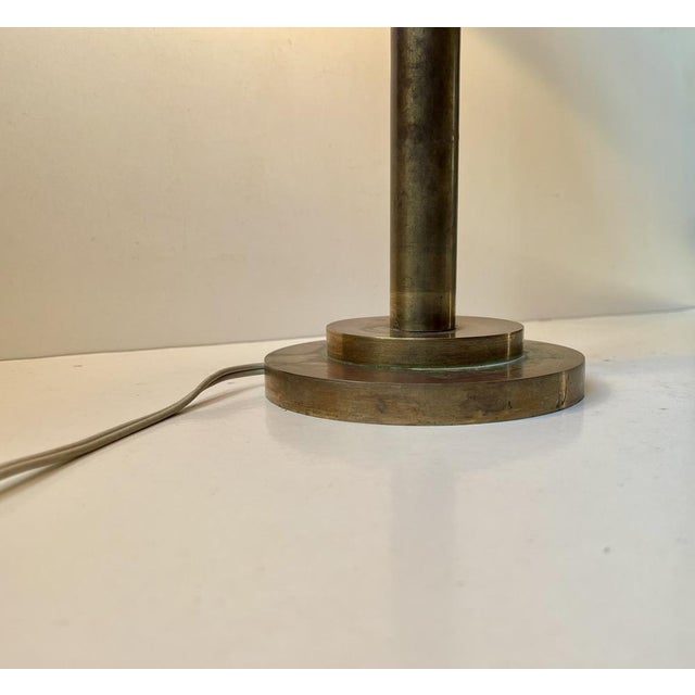 Art Deco Swedish Table Lamp with Wool String Shade, 1940s | Chairish