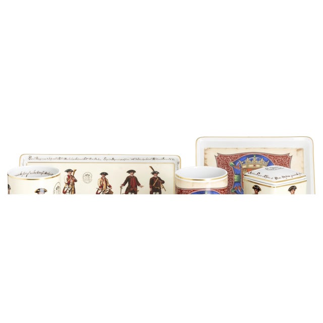 Porcelain Cups, Trays and Boxes from Vista Alegre, Set of 6 | Chairish