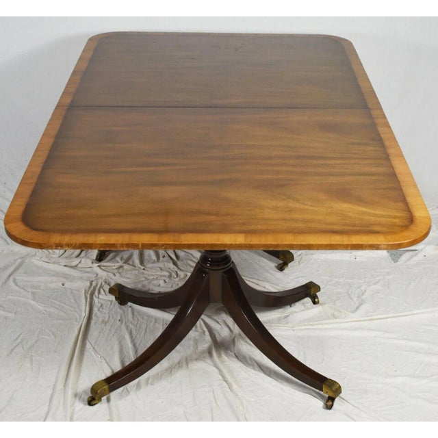 Mid 20th Century Kittinger Mahogany Double Base Dinning Table 100 Year ...