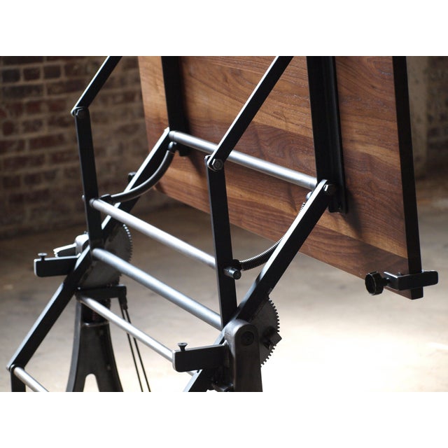 Walnut Drafting Table Lift and Tilt Desk | Chairish