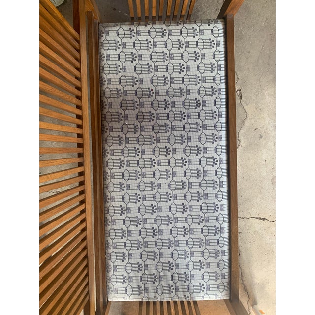 Late 20th Century Stickley Attributed Mission Oak Spindle Bench Pair ...