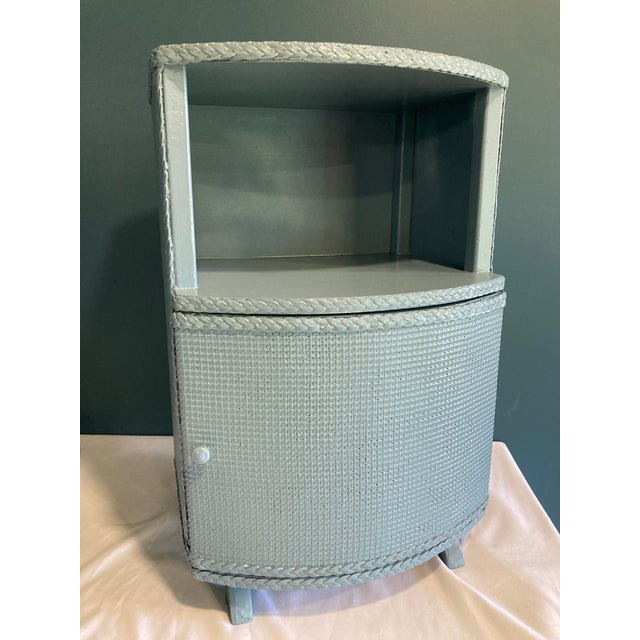 Mid 20th Century Vintage Lloyd Loom Style Sirrom Nightstand Bedside ...