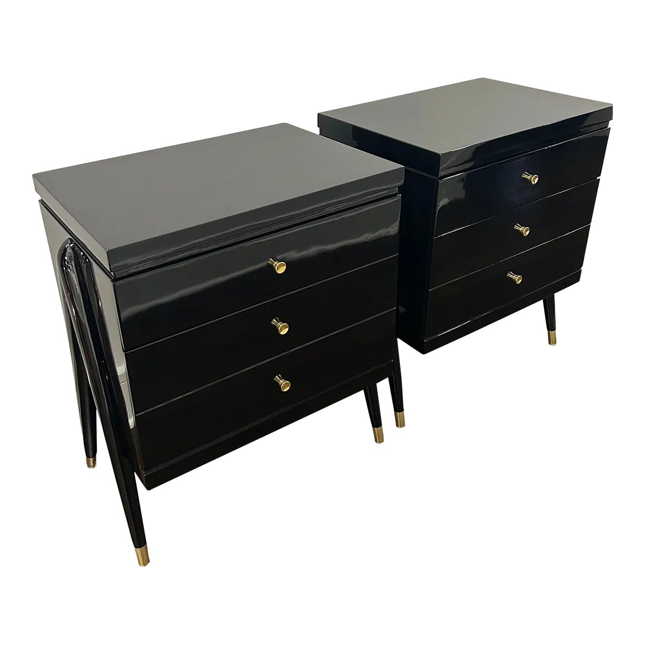 1940s Vintage Sieling Nightstand - a Pair | Chairish