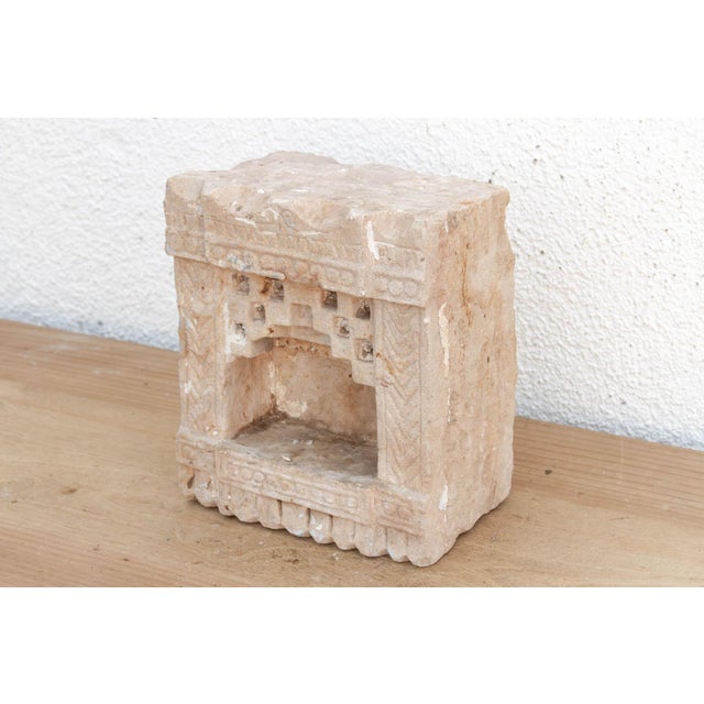 Small Temple Facade, Antique Stone Niche | Chairish