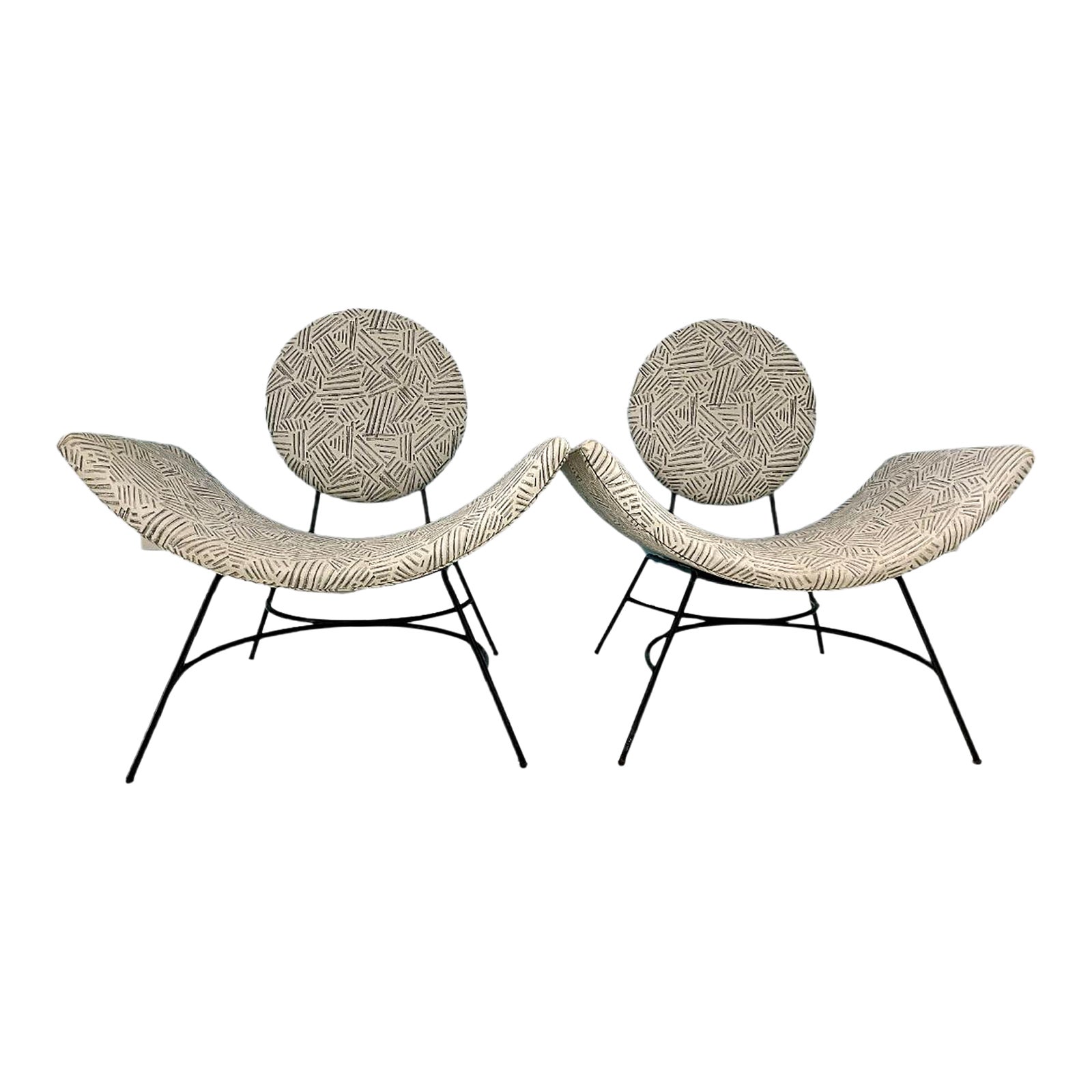 Pair of Elroy Upholstered & Iron Chair by Mitchell Gold + Bob Williams ...