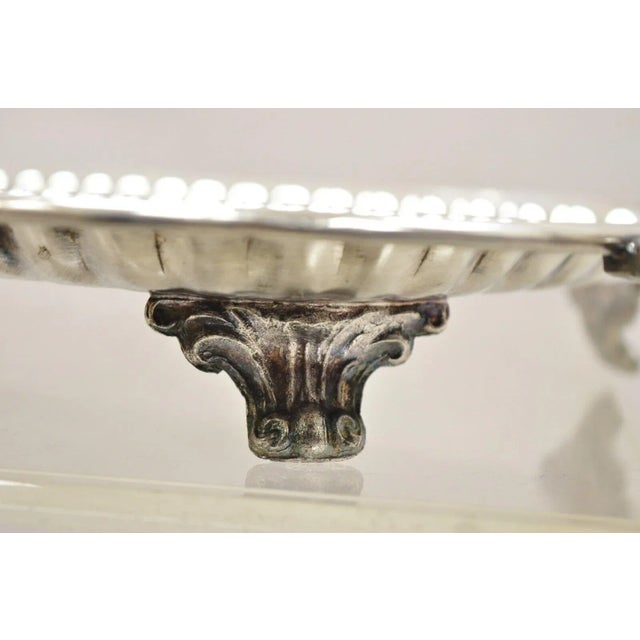 Vintage Leonard Silver Narrow Twin Handle Silver Plated Serving Platter ...