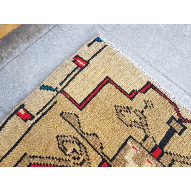 1950s Colorful Nomadic Wool Rug | Chairish