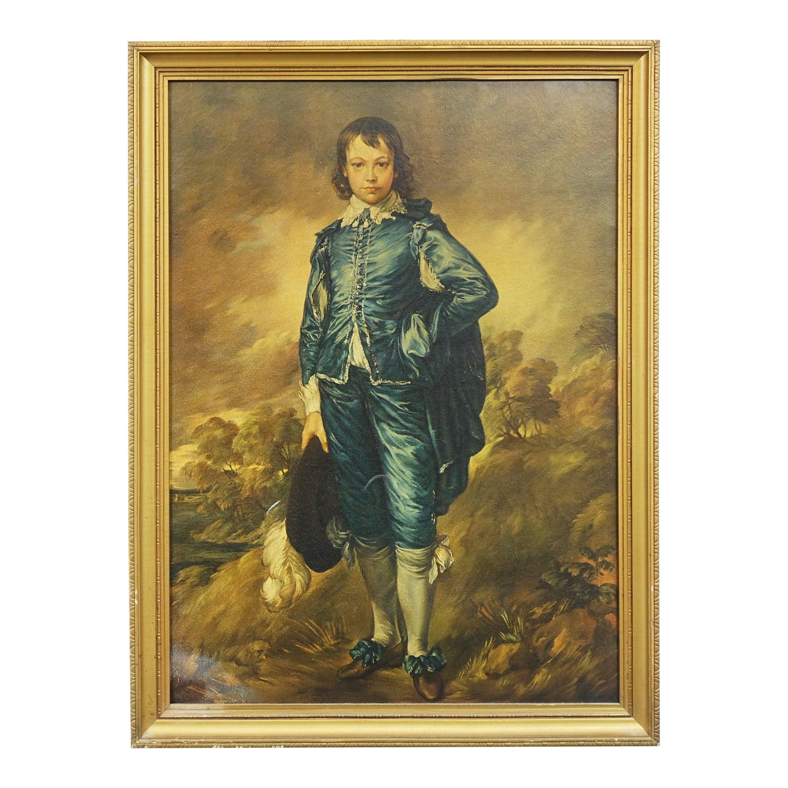 The Blue Boy Print of Original Oil Painting on Canvas | Chairish