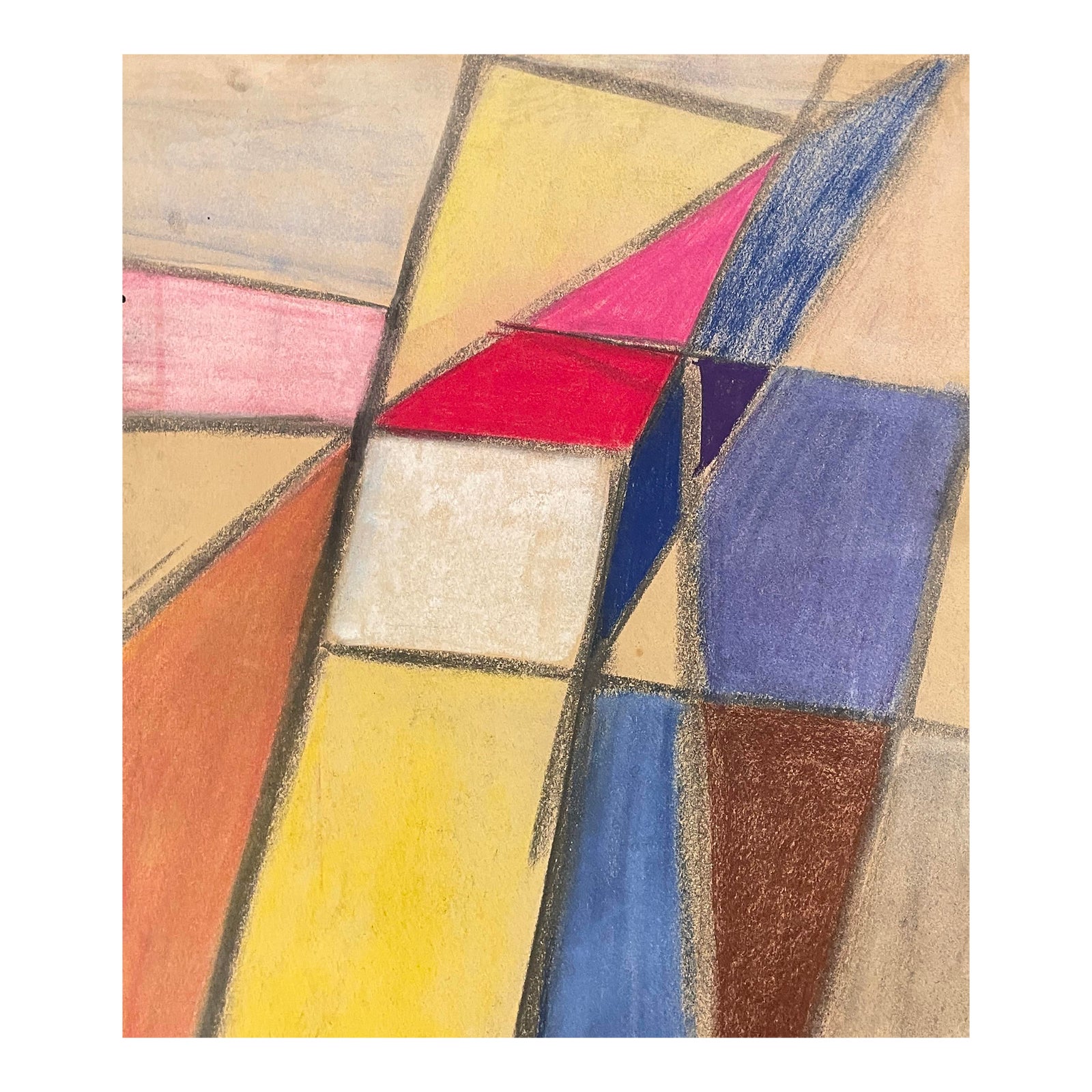1950s Frank Wallace Modern Pastel | Chairish
