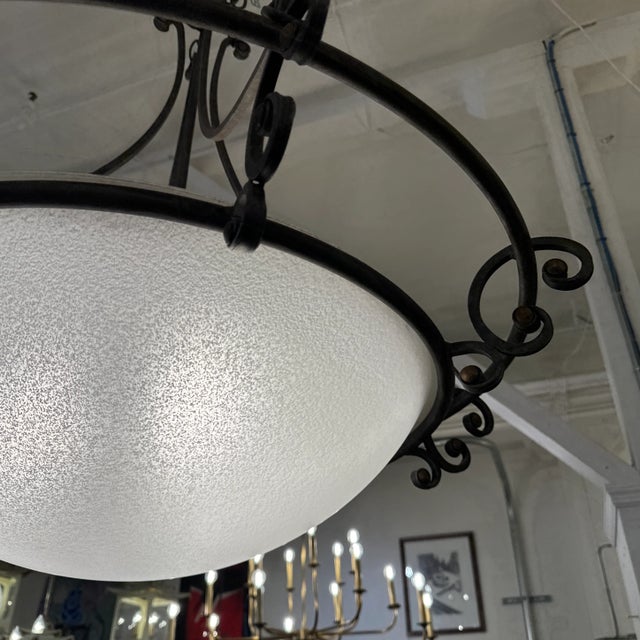 Corbett Lighting Romanesque Wrought Iron Pendant | Chairish