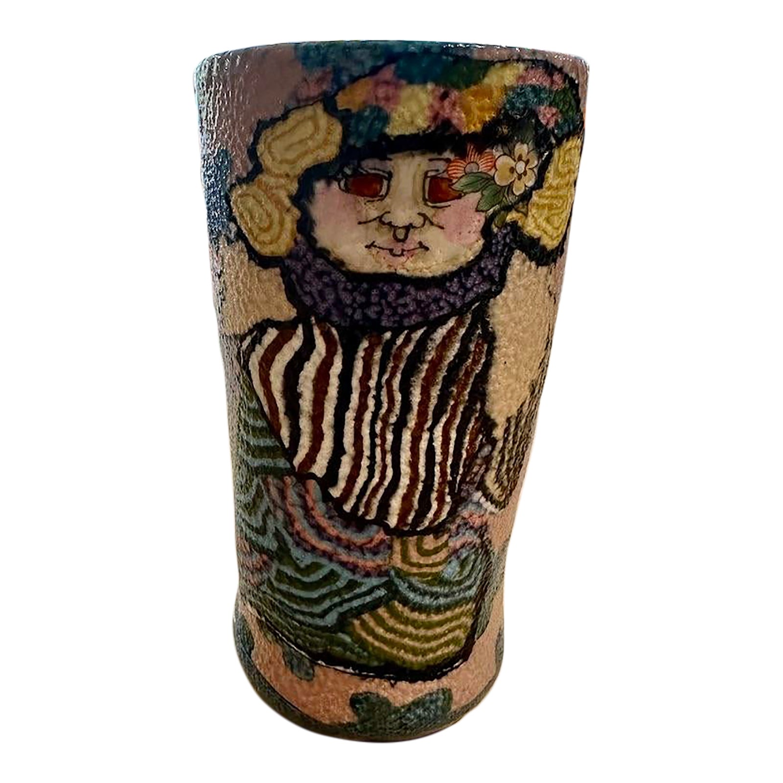 Jane Goslin Peiser North Carolina Art Pottery 5" Whimsical Folk Art ...