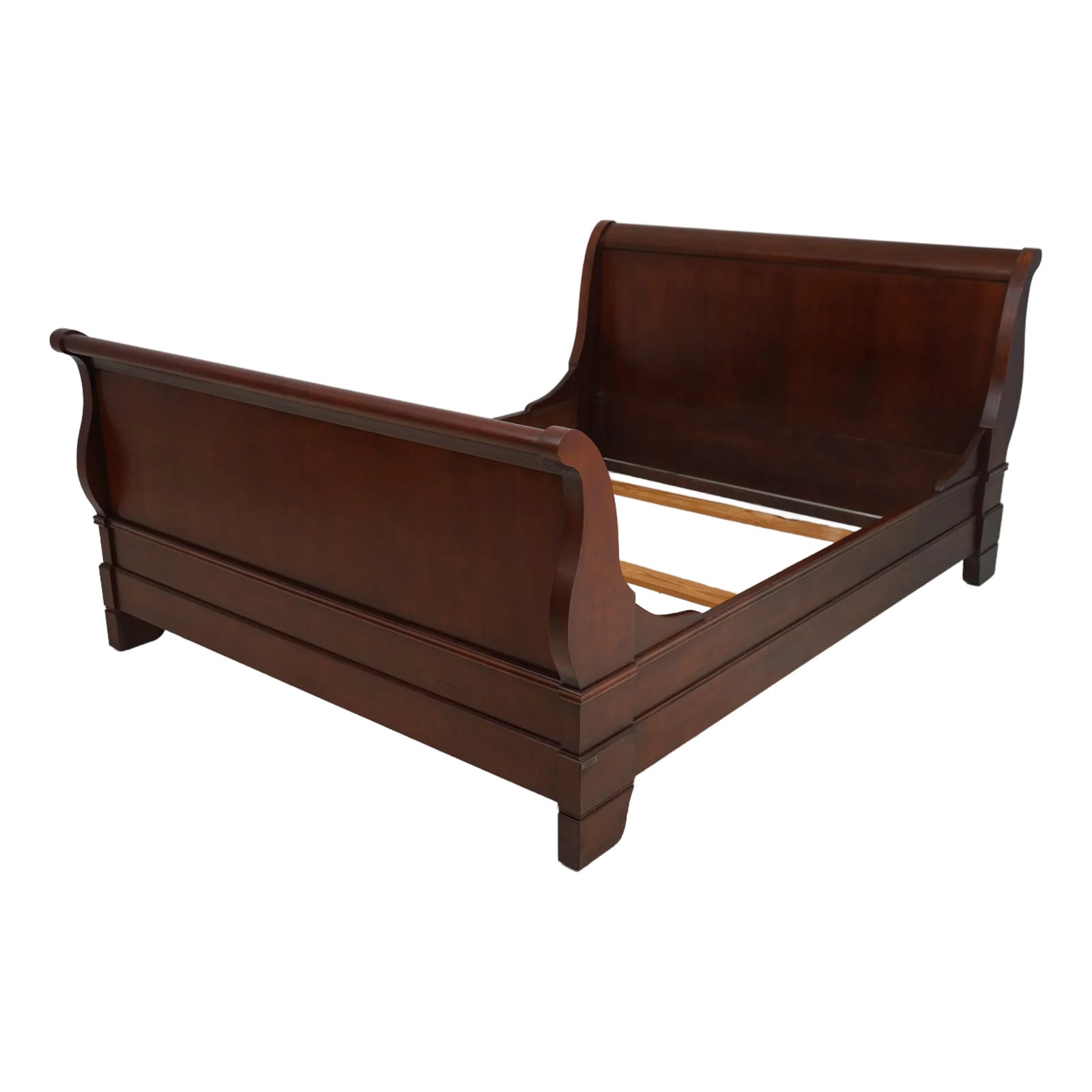 Grange Queen Size Cherry Sleigh Bed | Chairish