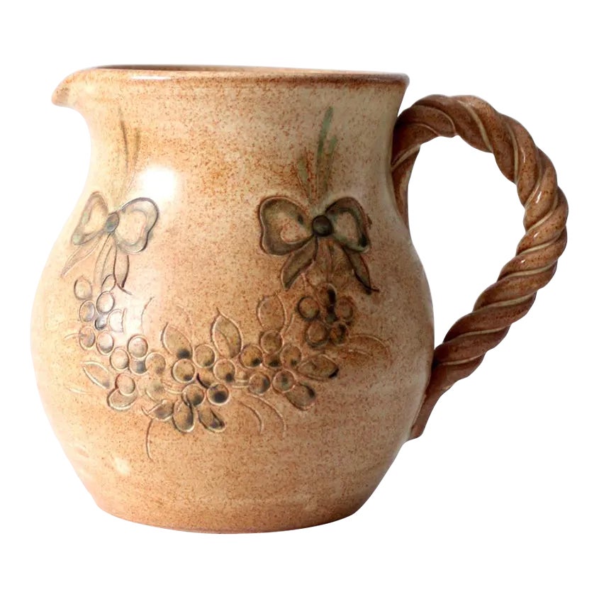 Vintage Studio Pottery Pitcher | Chairish