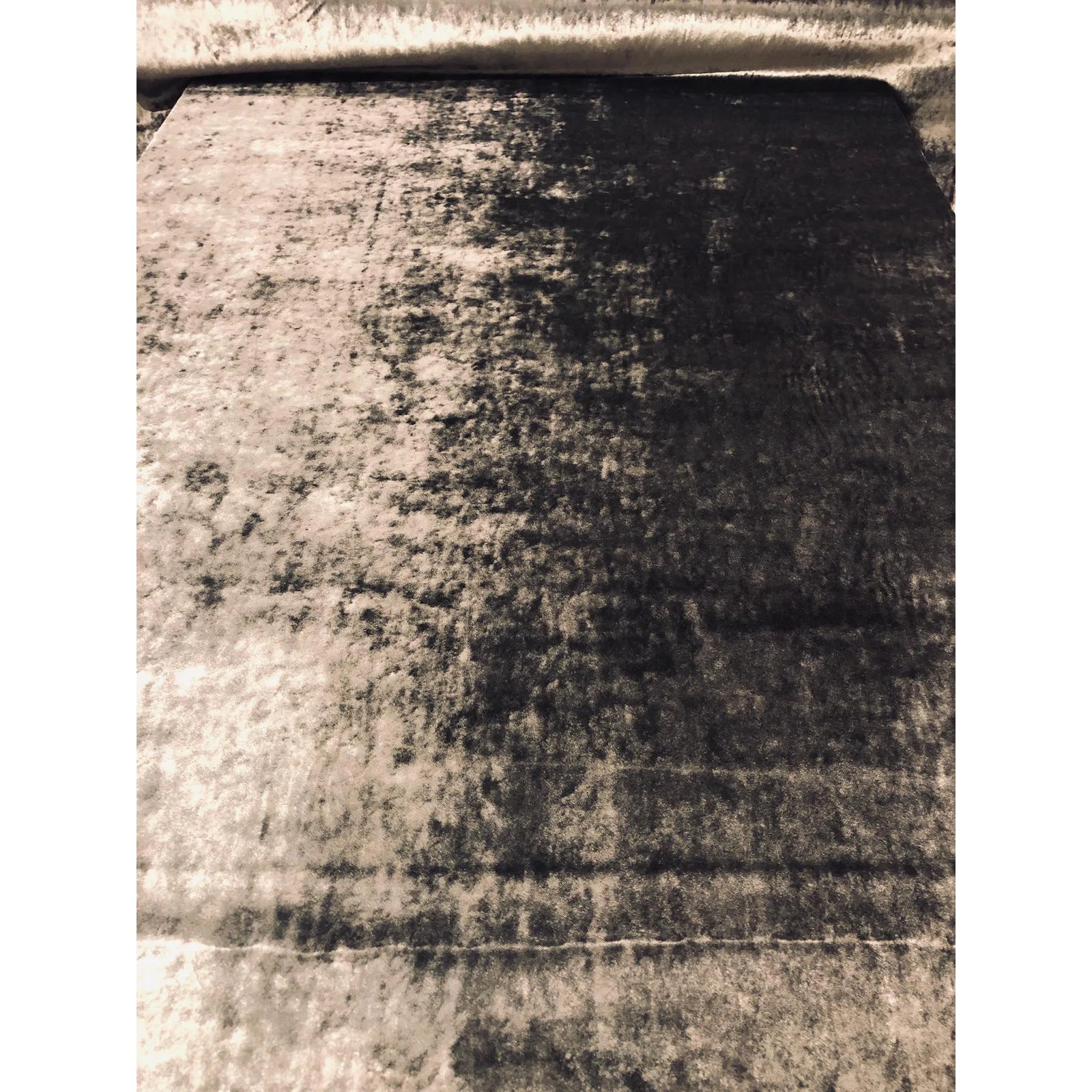 Romo “Musa” Zinc Designer Crushed Velvet Grey Fabric - 4.5 Yards | Chairish