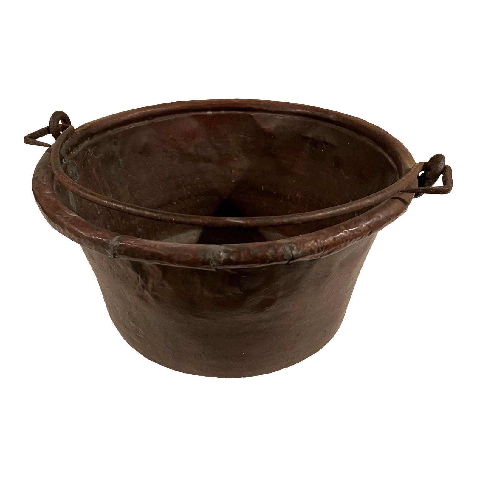 Antique Solid Copper Cauldron, Hand Forged | Chairish