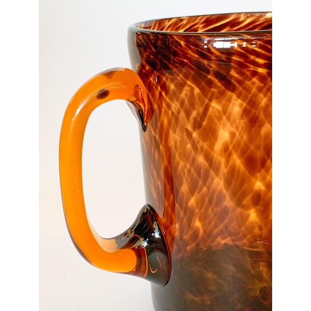 1960s Empoli Tortoiseshell Glass Pitcher | Chairish