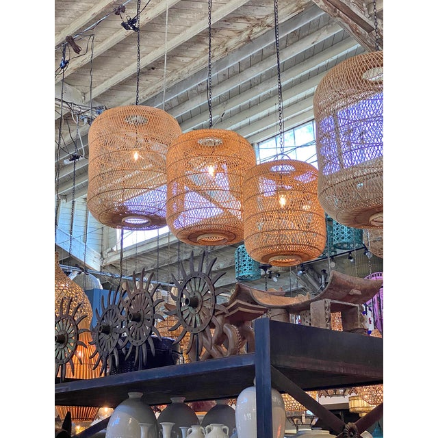 Raw Wicker Jug Lantern Medium | Chairish