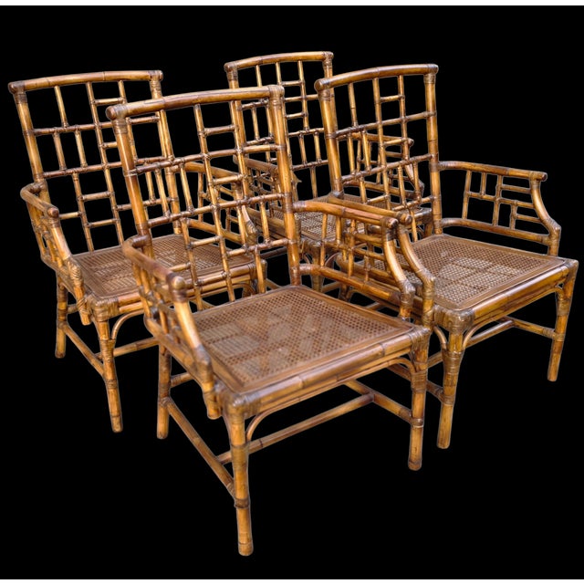 Vintage Set of Milling Road by Baker Furniture Bamboo and Cane Bottom ...