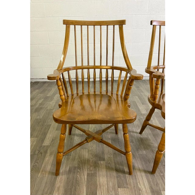 Vintage Sprague and Carleton Windsor Style Comb Back Dining Chairs ...