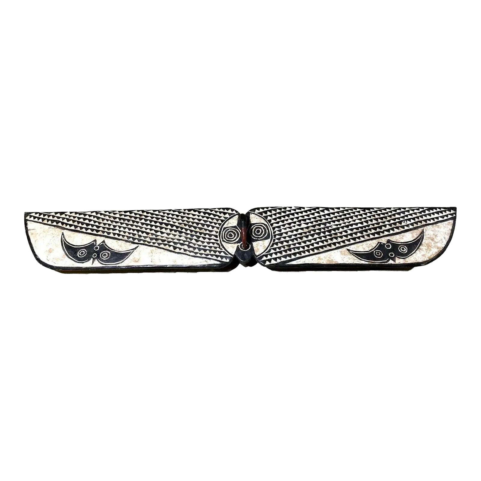 Vintage African Horizontal Butterfly Black & White Mask Burkina Faso 79 ...