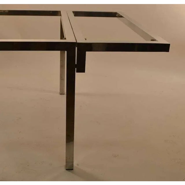 Unusual Cast Aluminum Extension Dining Table With Wall Mount Brackets ...
