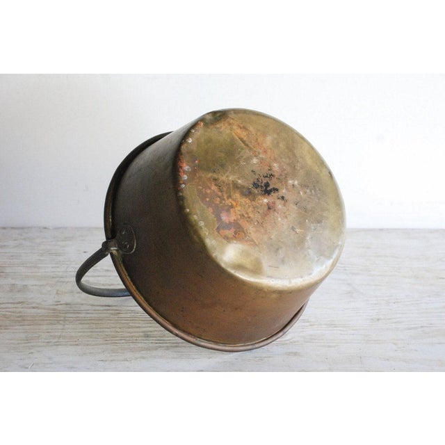 Antique Rustic Farmhouse Brass Cooking Pot Kettle Cauldron With Handle ...