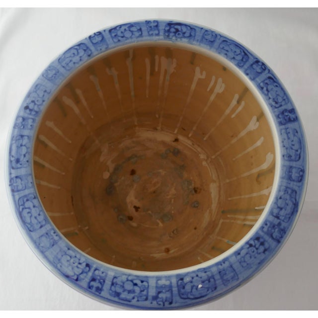 Late 20th Century Chinese Porcelain Vase Planter Cachepot Hand Painted ...