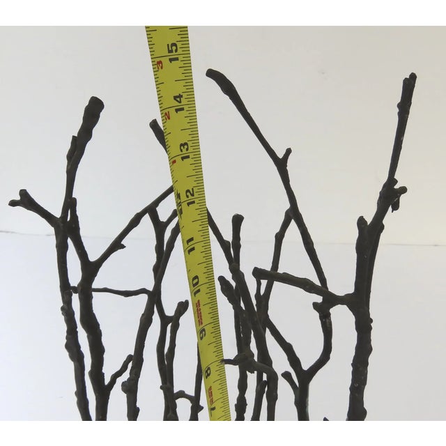 Vintage Metal Cast Twig Sculpture | Chairish