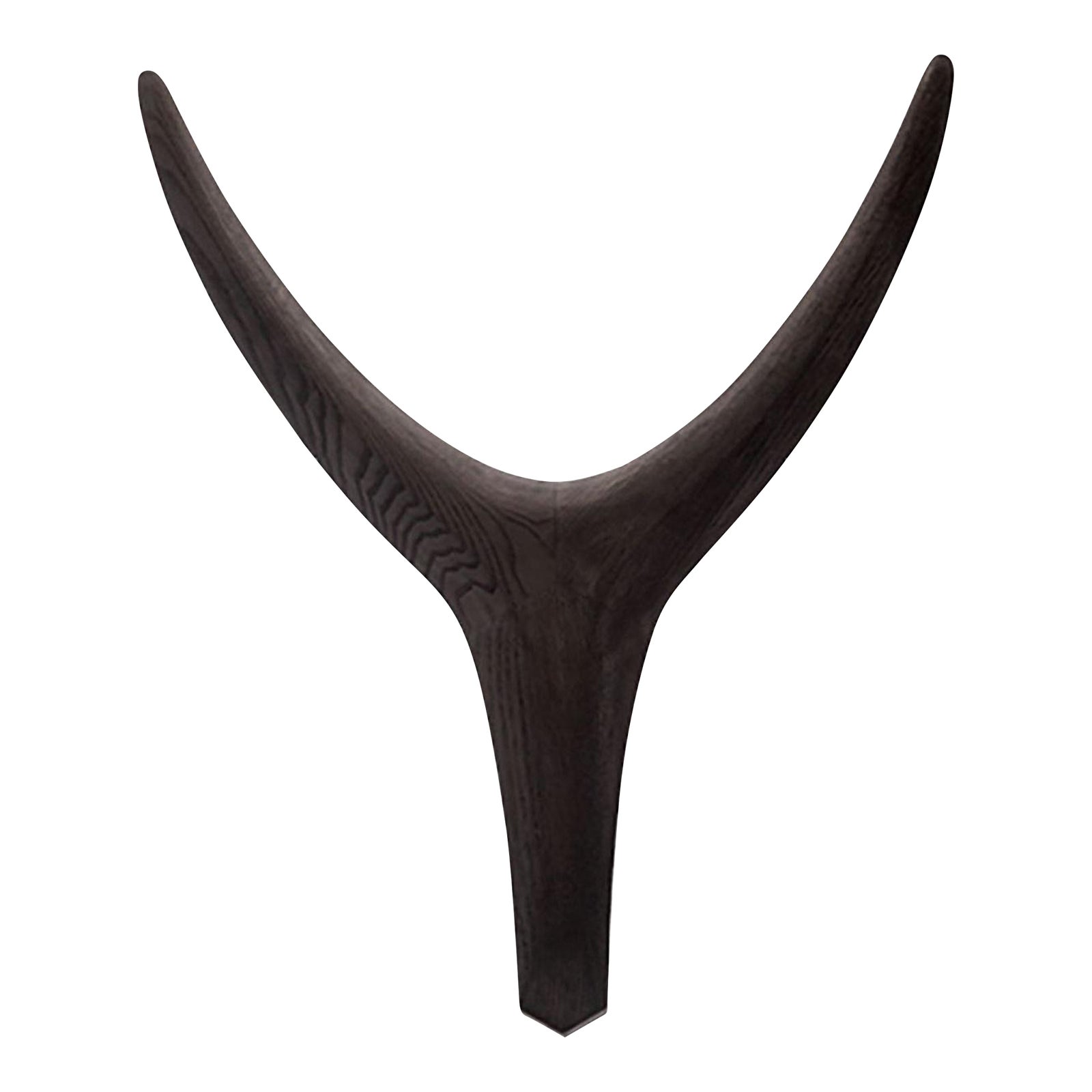 Large Nguni Head Black Iroko, Animal Head Wall Sculpture | Chairish