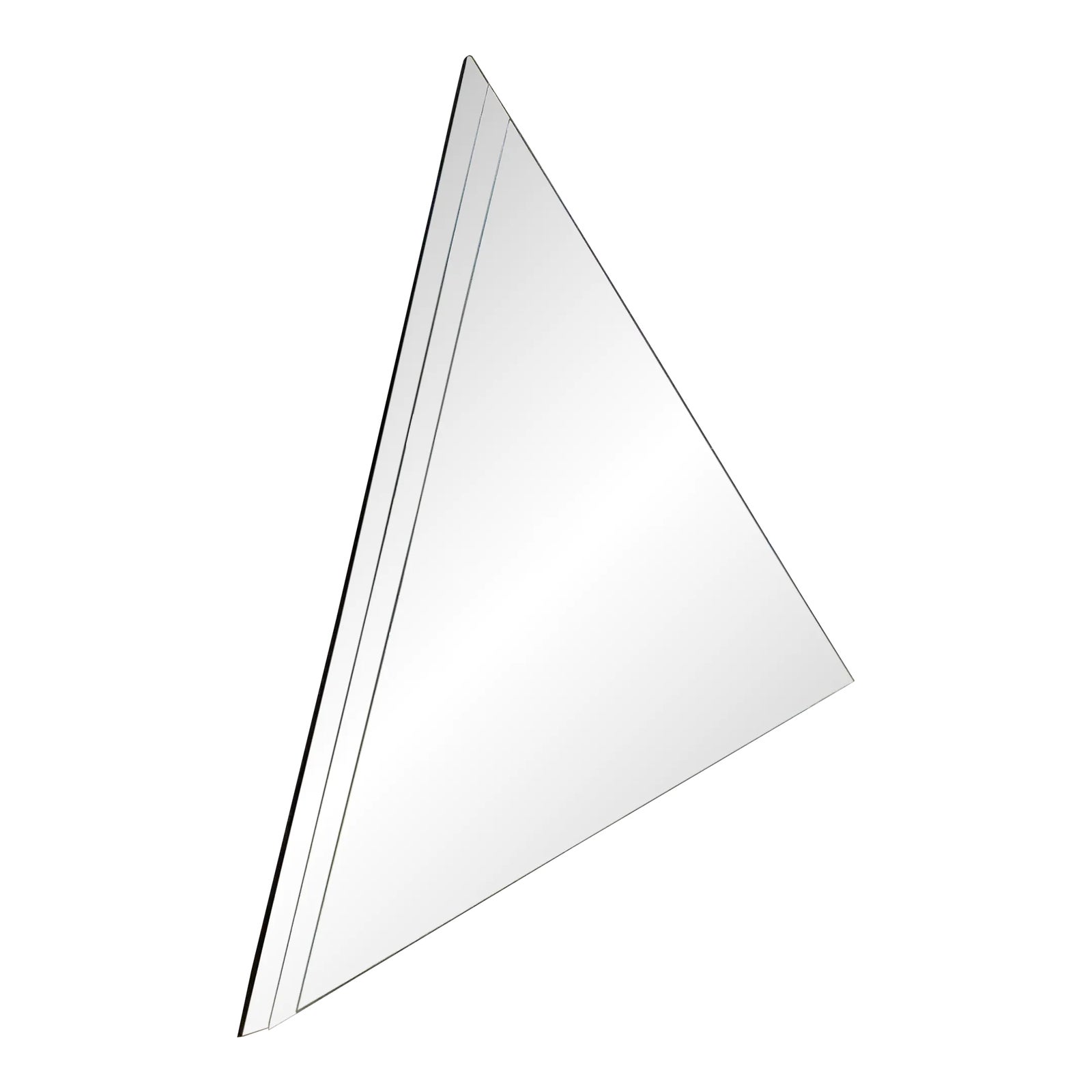1980s Postmodern Three Dimensional Triangular Wall Mirror | Chairish