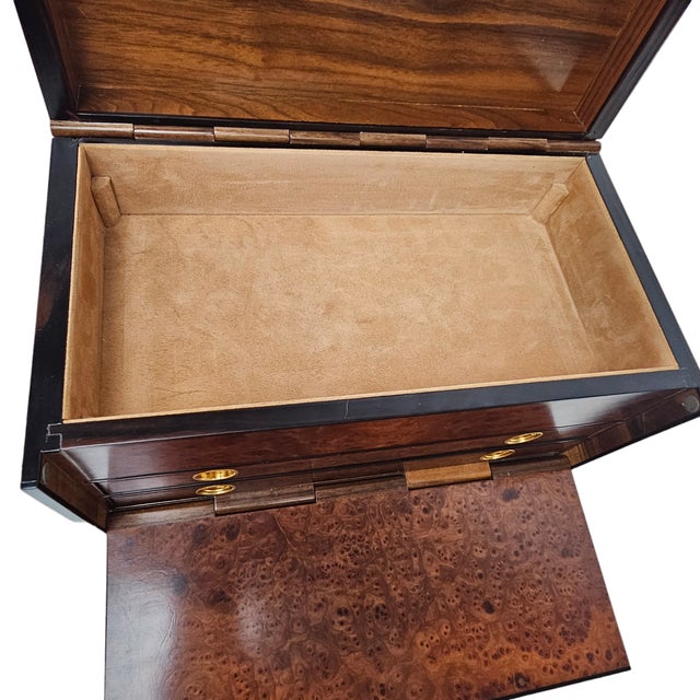 Large Gucci Burl Wood Hinged Jewelry Box | Chairish