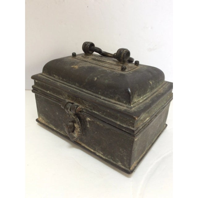 Early 19th Century East Asian Bronze Lock Box | Chairish
