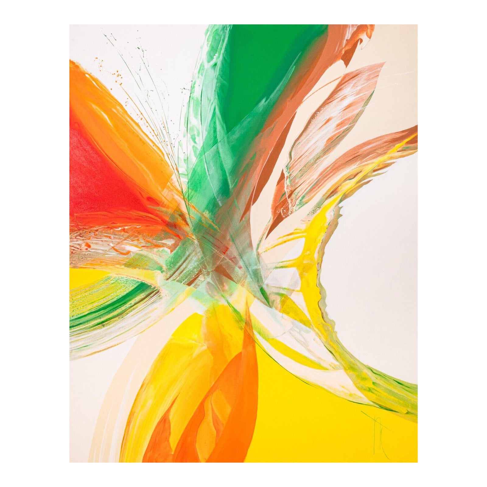 *Paul Jenkins Style Signed Abstract Expressionist Acrylic Painting on ...