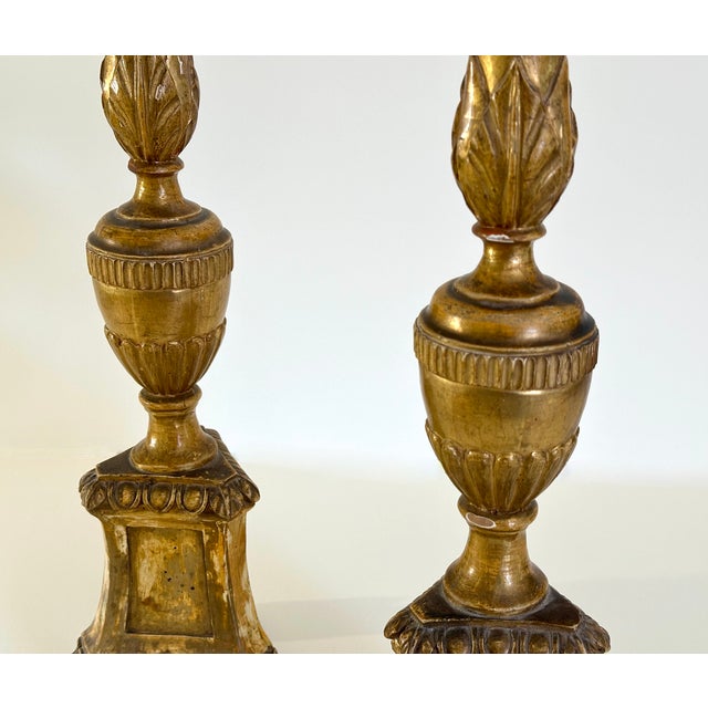 Pair of Mid 19th Century French Water Gilt Gold Candlesticks Prickets ...