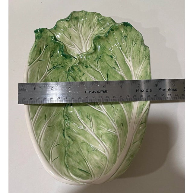 1980s Fitz & Floyd Ironstone Lettuce Cabbage Ware Leaf Serving Bowl ...