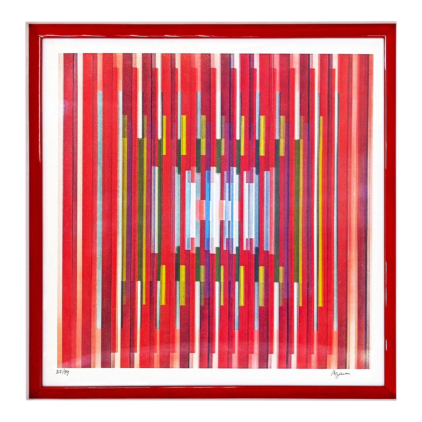 1990s Yaacov Agam, in Deep Prayer (Rare Framed, Signed Agamograph - 3d ...