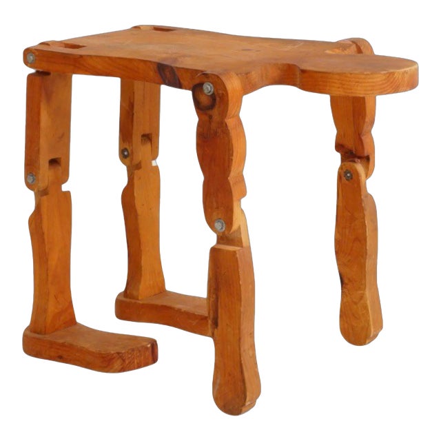 Wood Articulating Figural Table, 1980s | Chairish