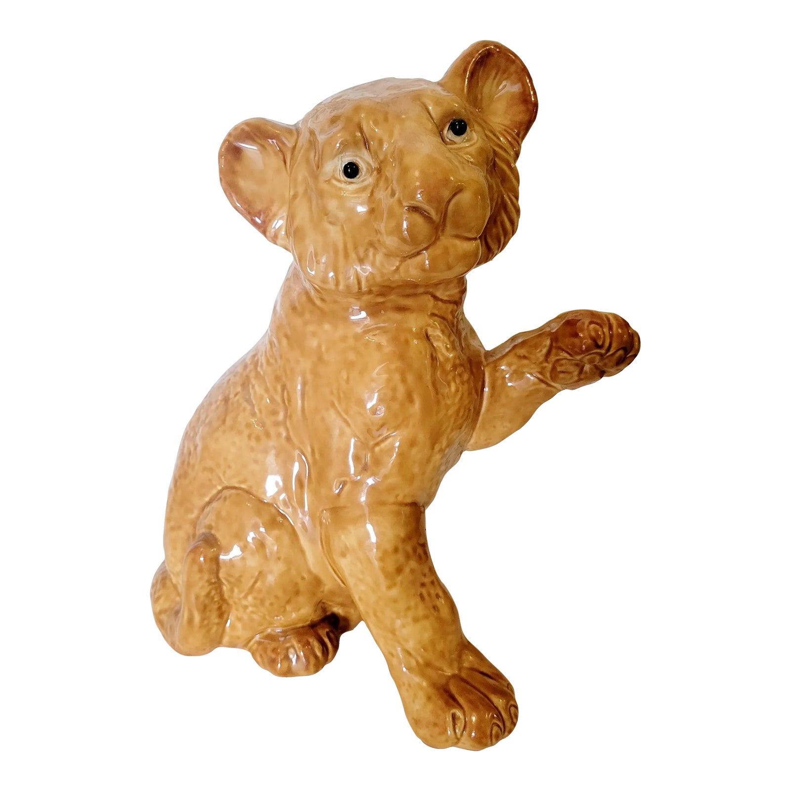 Vintage Ceramic Regency Tiger Cub Decorative Ceramic Statue 1990's ...