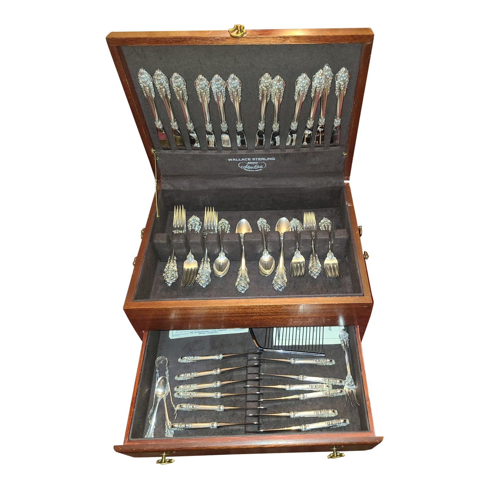 1940s Wallace Silver Co. Sterling Silver Grande Baroque 78-Piece ...