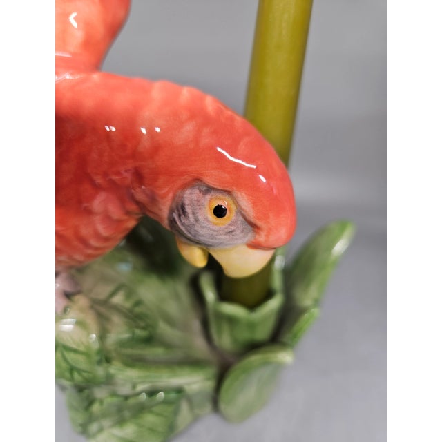 Vintage 1986 Fitz and Floyd Japan Parrot Macaw Pair Candlestick Candle ...
