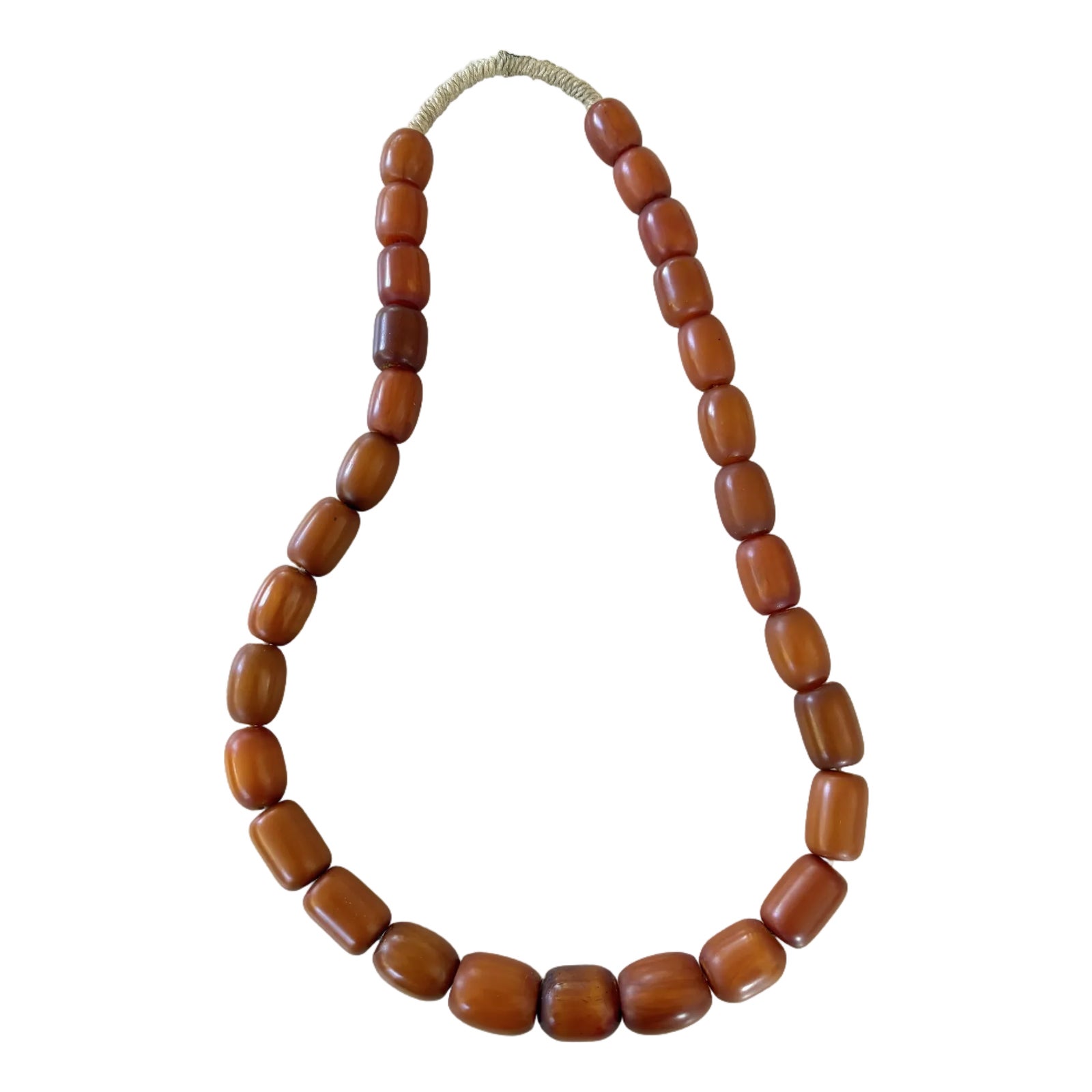 Vintage Copal Amber Beaded Necklace | Chairish