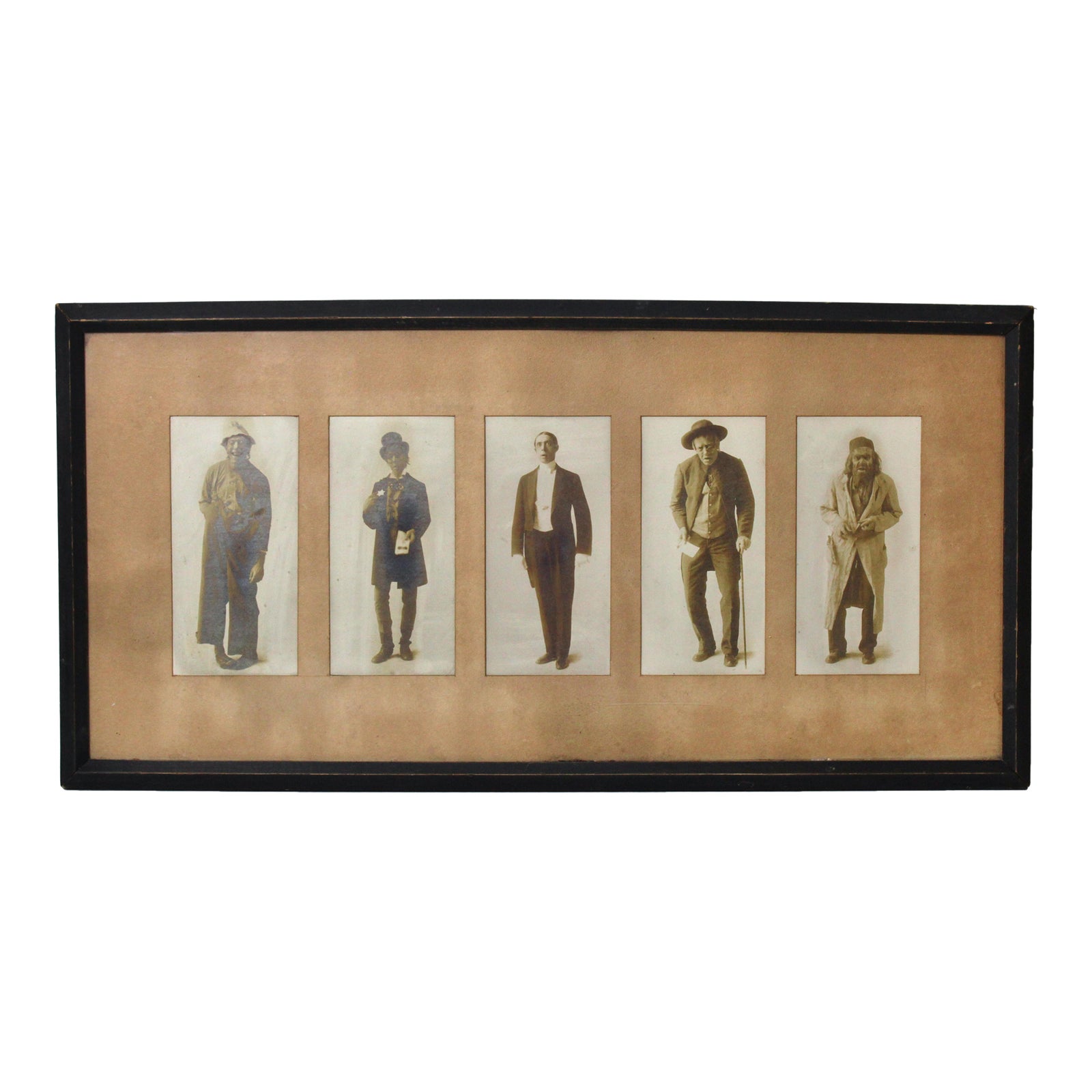 Antique Set of Five Photographs of Single Vaudeville Actor Headshots ...
