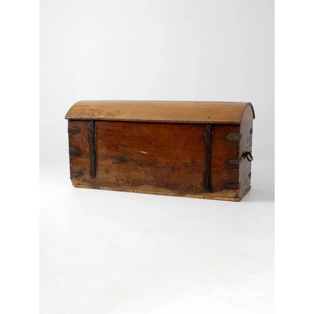 Antique Wooden Chest | Chairish