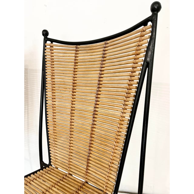 Vintage Wrought Iron Rattan Pipsan Saarinen Swanson Ficks Reed Chairs ...