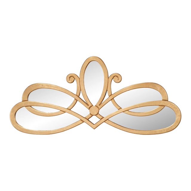 Scroll Mirror in Gold Metal | Chairish