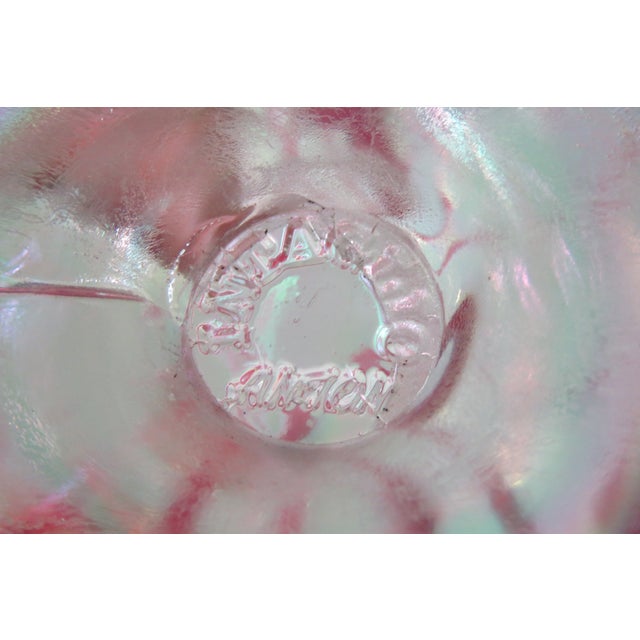 Intaglio Anton Pink Iridescent Carnival Glass Paperweight Studio Art ...