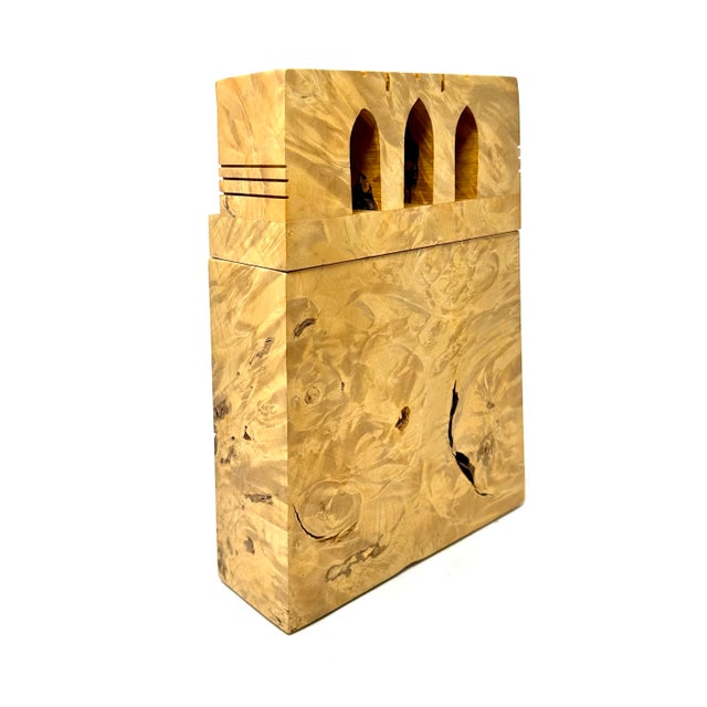 Michael Elkan Studios "Castles #14" Hand-Carved Birdseye Maple Box ...