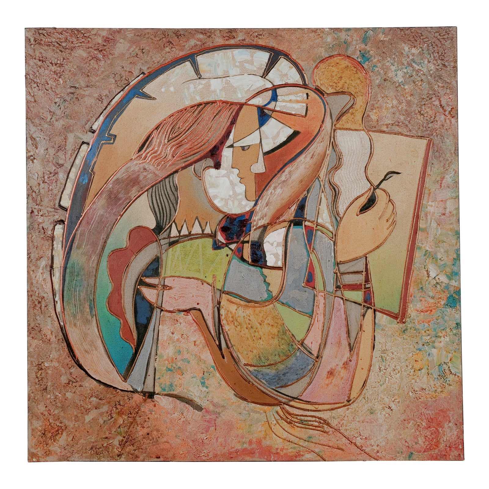 Oleg Zhivetin "Model" Original One of a Kind Mixed Media Artwork on ...