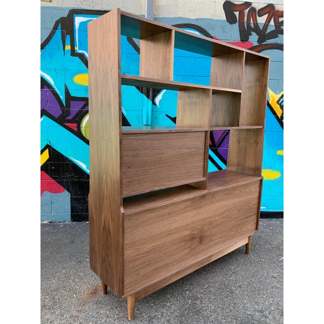 Mid Century Style Wall Unit Room Divider | Chairish